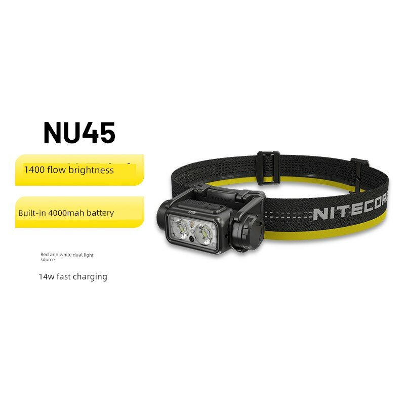 Налобный фонарь Nitecore NU45, 1700 люмен, для альпинизма, кросс-кантри, обслуживания, перезаряжаемый, для ночных