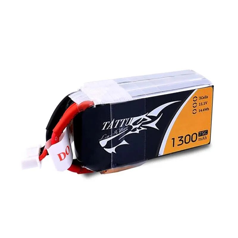 Аккумулятор TATTU 3S 11.1V 1300mAh 75C LiPo Battery With XT60 Plug