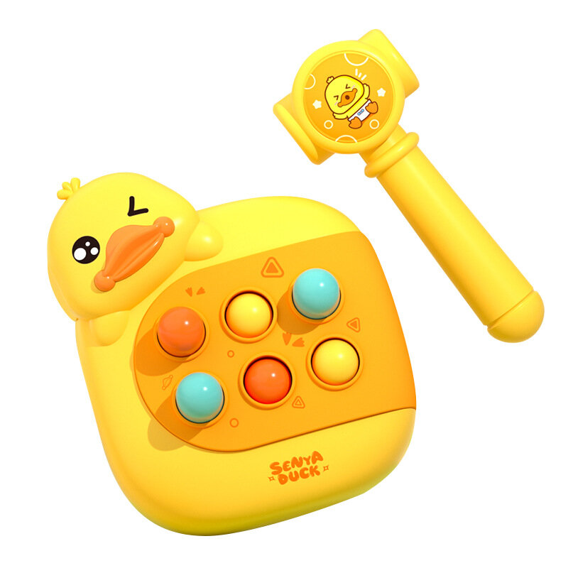 Игрушка-прыгунок Yellow Duck Whack-a-Mole для детей 0-12 месяцев, интерактивная настольная игра для родителя и малыша