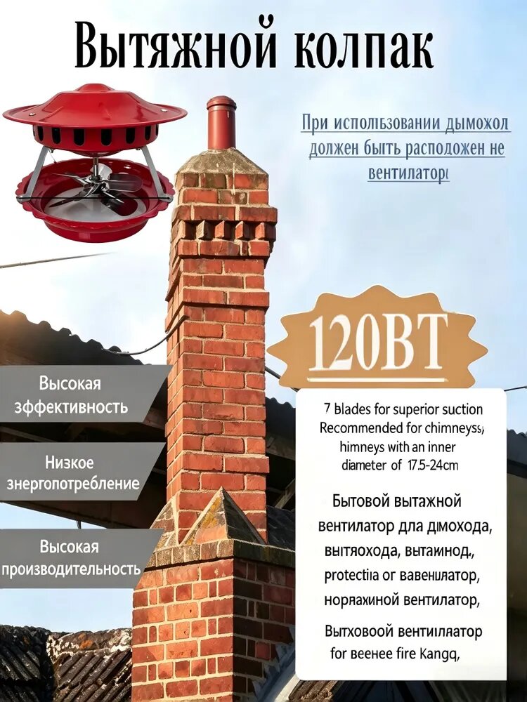 Вентилятор с принудительной тягой220 В мощностью 120 Вт
