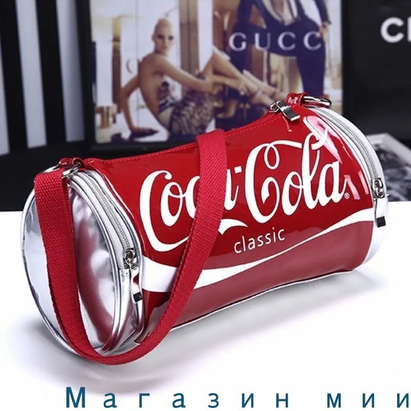 Сумка багет  Сумка-багет в стиле Coca-Cola