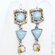 Серьги Diamant online, серебро, 925 проба, золочение, аквамарин, длина 4.7 см, ,...