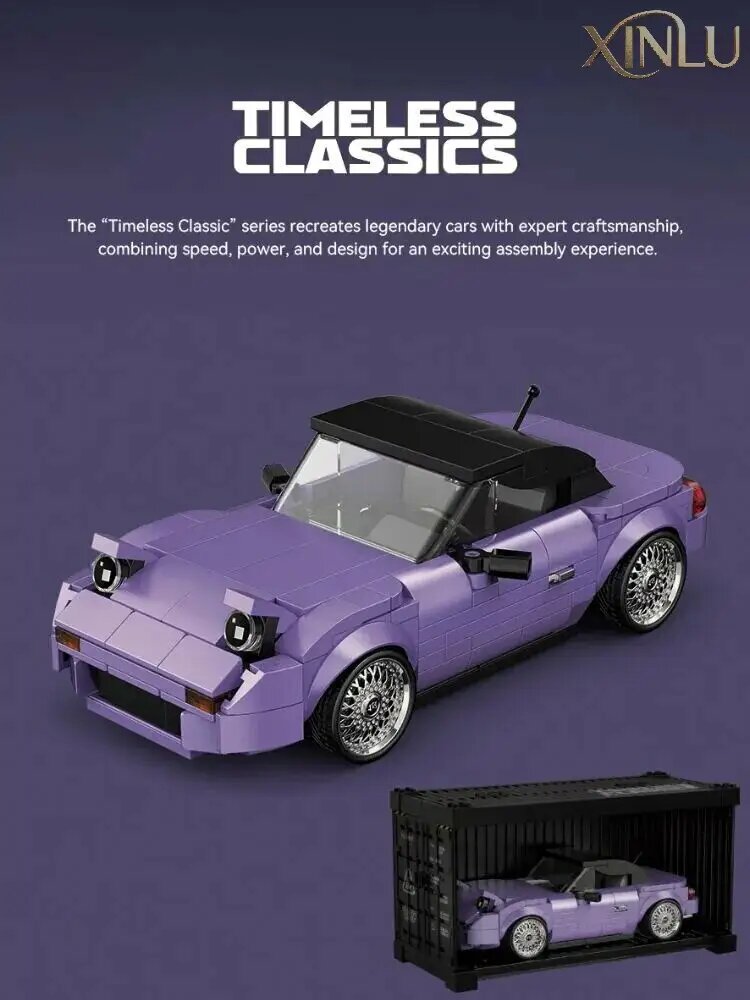 Конструктор машина, HAPPY BUILO PB8817, Mazda MX-5 Miata, 370 деталей