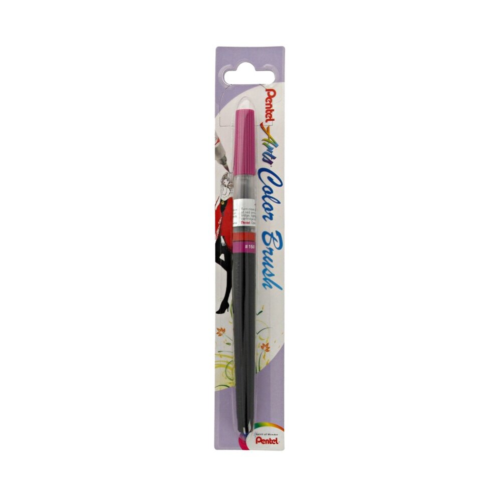 Кисть с краской Pentel "Colour Brush", пурпурная, 1-10 мм