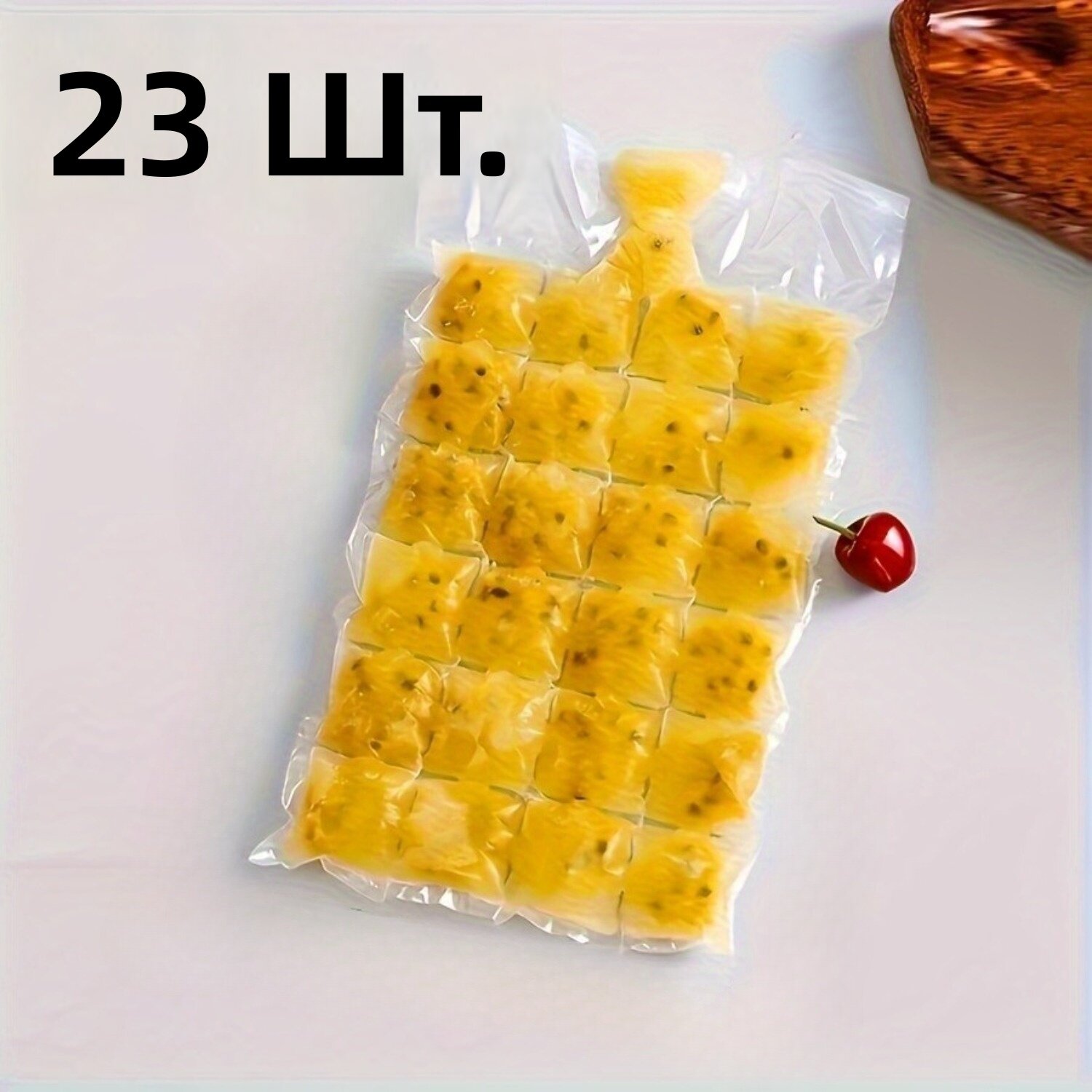 23 шт. Прозрачные формочки для льда в пакетах, многоразовые, для охлаждения напитков, штабелируемые, пищевые, с легким наполнением, аксессуары для кухни и вечеринок