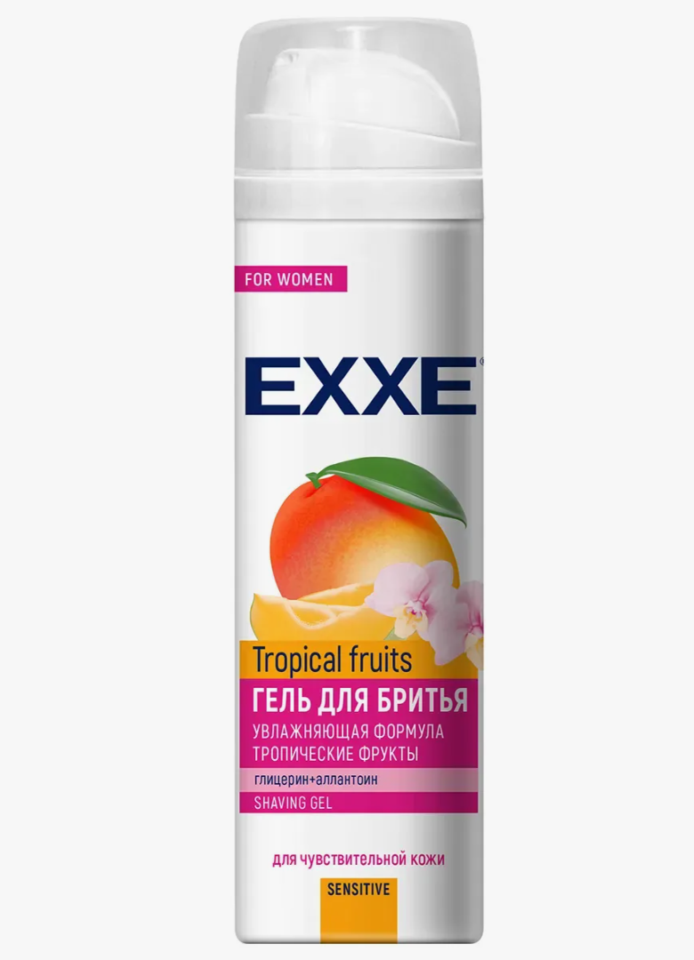 Гель для бритья EXXE Sensitive для чувствительной кожи Tropical Fruits 200мл