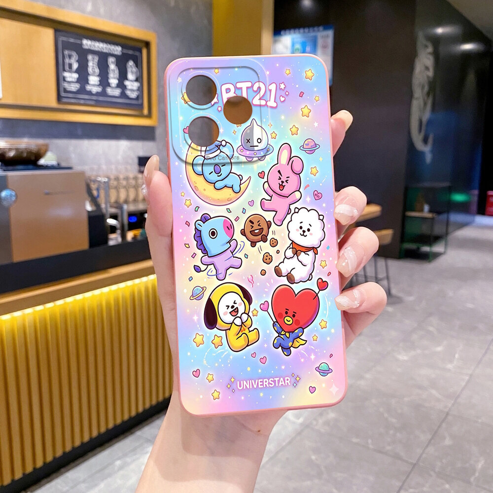 Чехол для телефона Infinix Hot 30 Play X6835B/X6835 6.82 inches с симпатичным принтом BTS BT21 в мягкой обложке