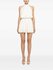 Платье Nissa Backless satin mini dress, размер 38, бежевый/белый