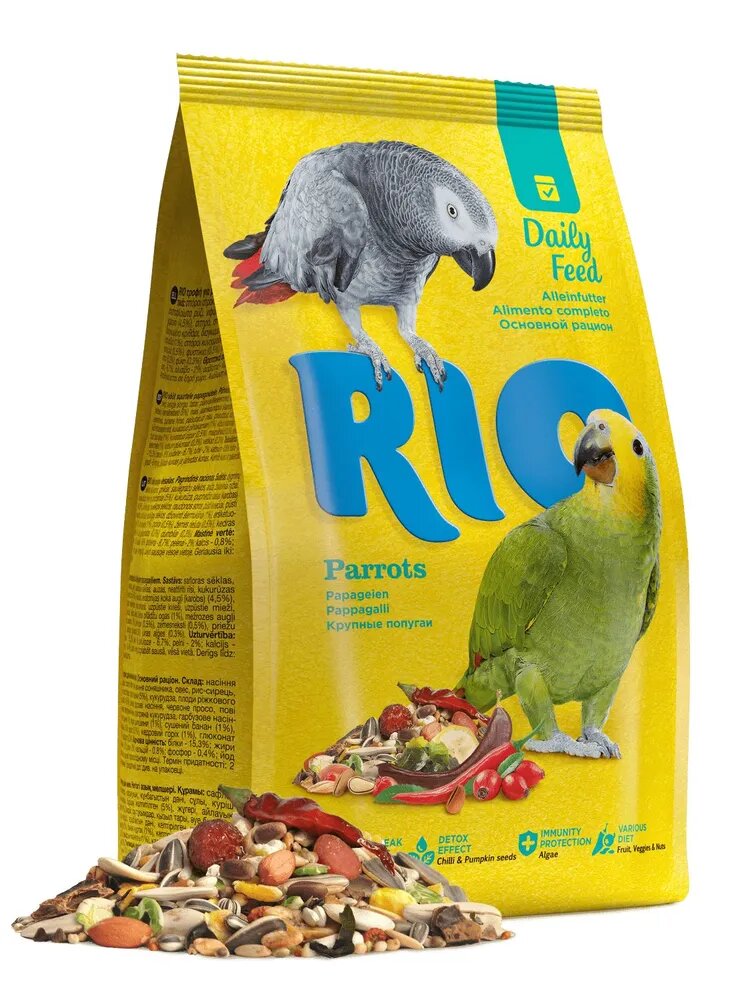 RIO 4 шт по 1000 г корм для крупных попугаев