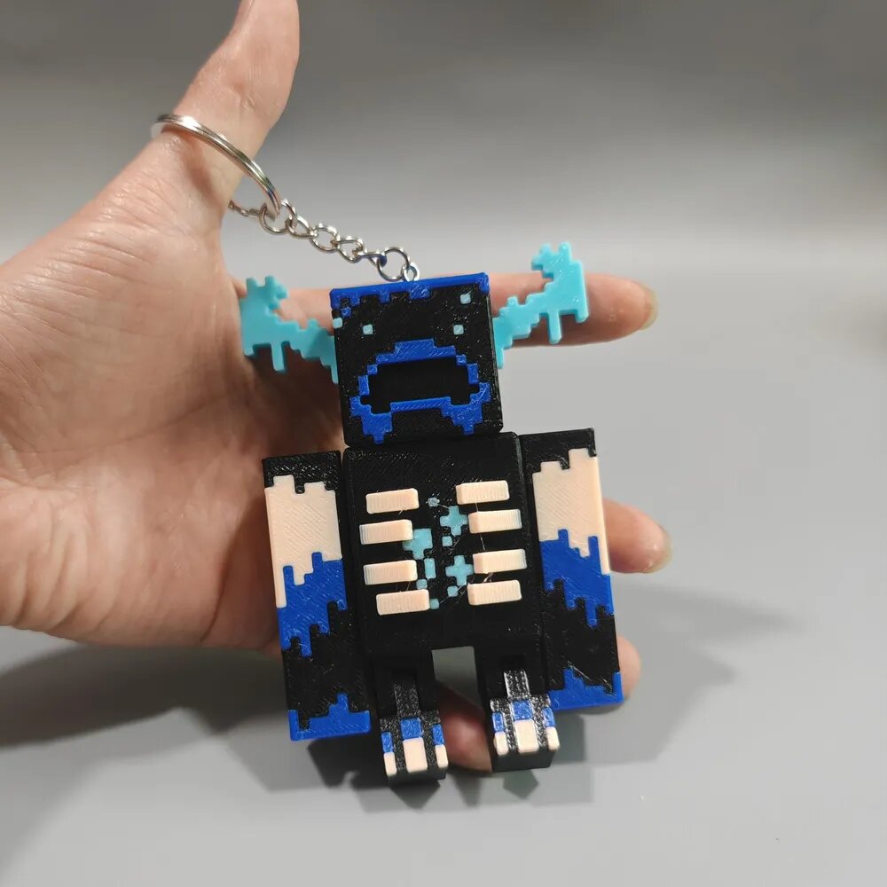 3D-печатная шарнирная фигурка Защитника из Minecraft, пиксельная модель, игровой сувенир, рождественские подарки