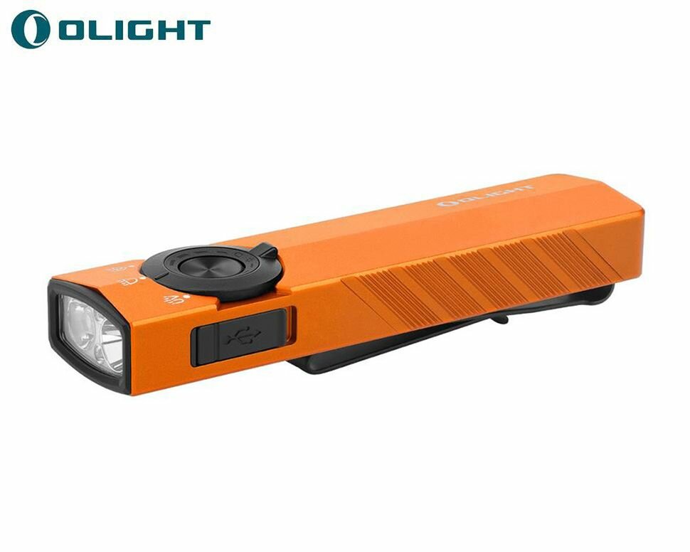 Фонарь Olight ArkPro Lite Orange (ЛЦУ и УФ), Li-po 1350 mAh, 1200 люмен (Комплект)