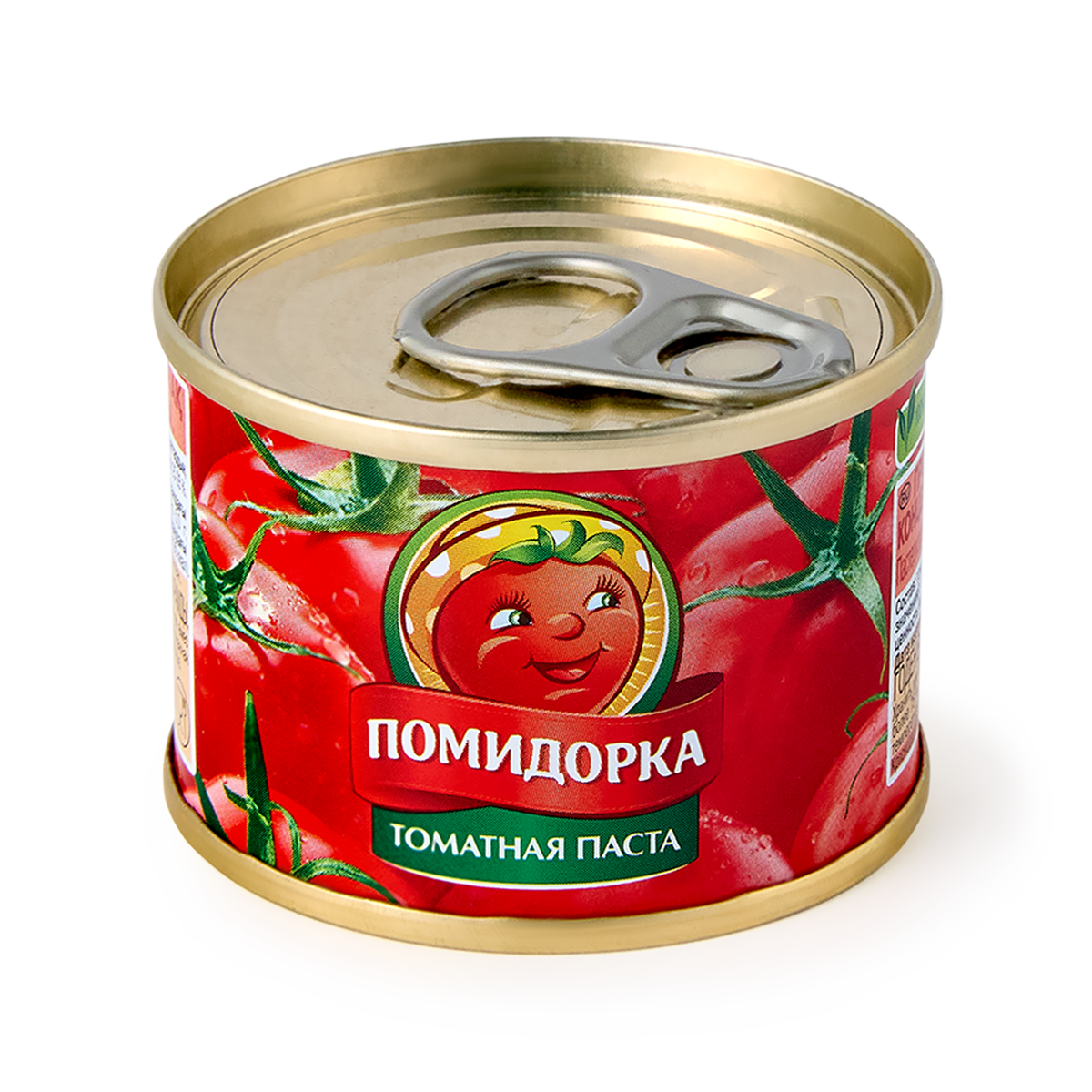 Томатная паста "Помидорка", пастеризованная, жестяная банка, 70 г