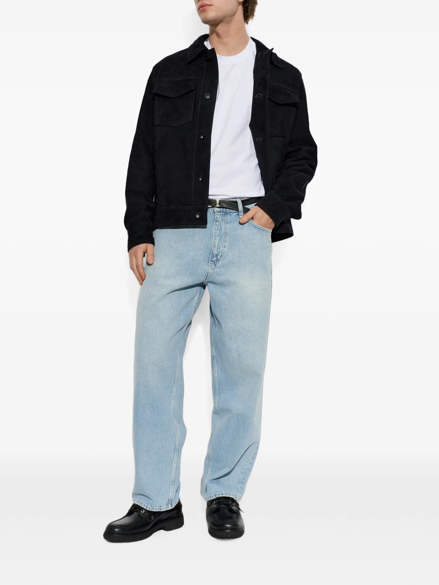 Куртка Rag & Bone Button-fastening suede jacket, размер 48 — фото 1