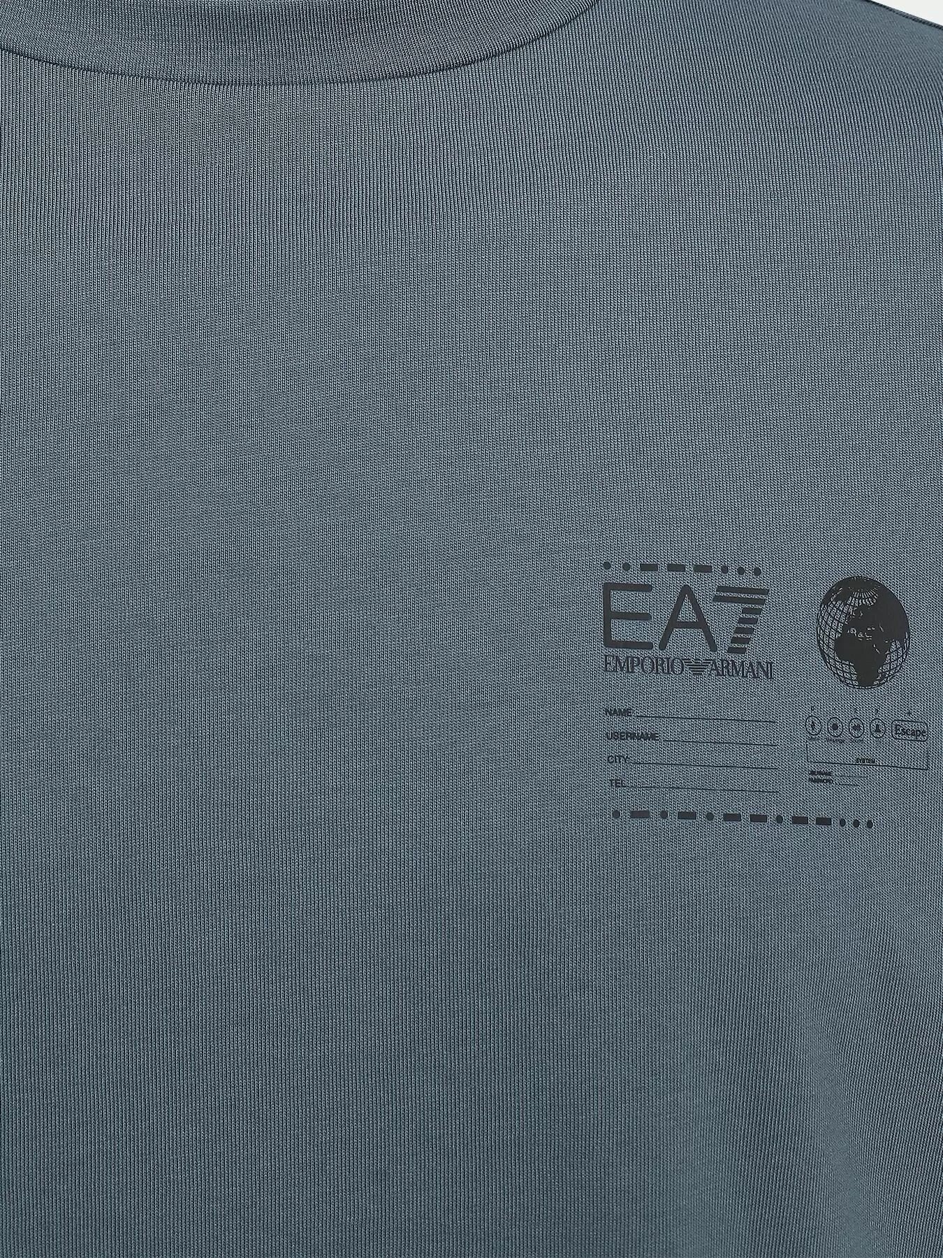 Футболка EA7 EMPORIO ARMANI, размер L, темно-зеленый — фото 1