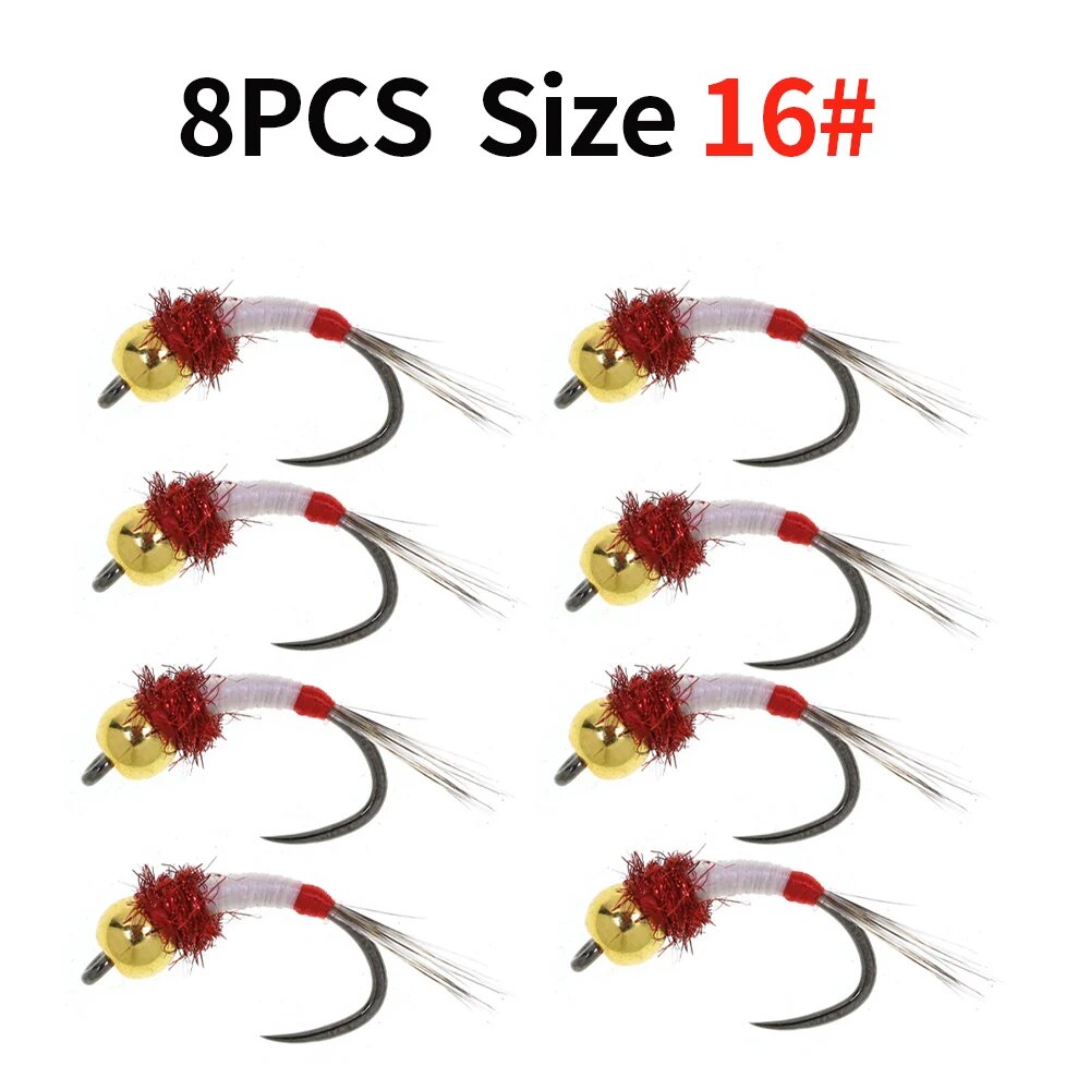 ICERIO Мушки для нахлыста 8 шт. 8PCS Size16