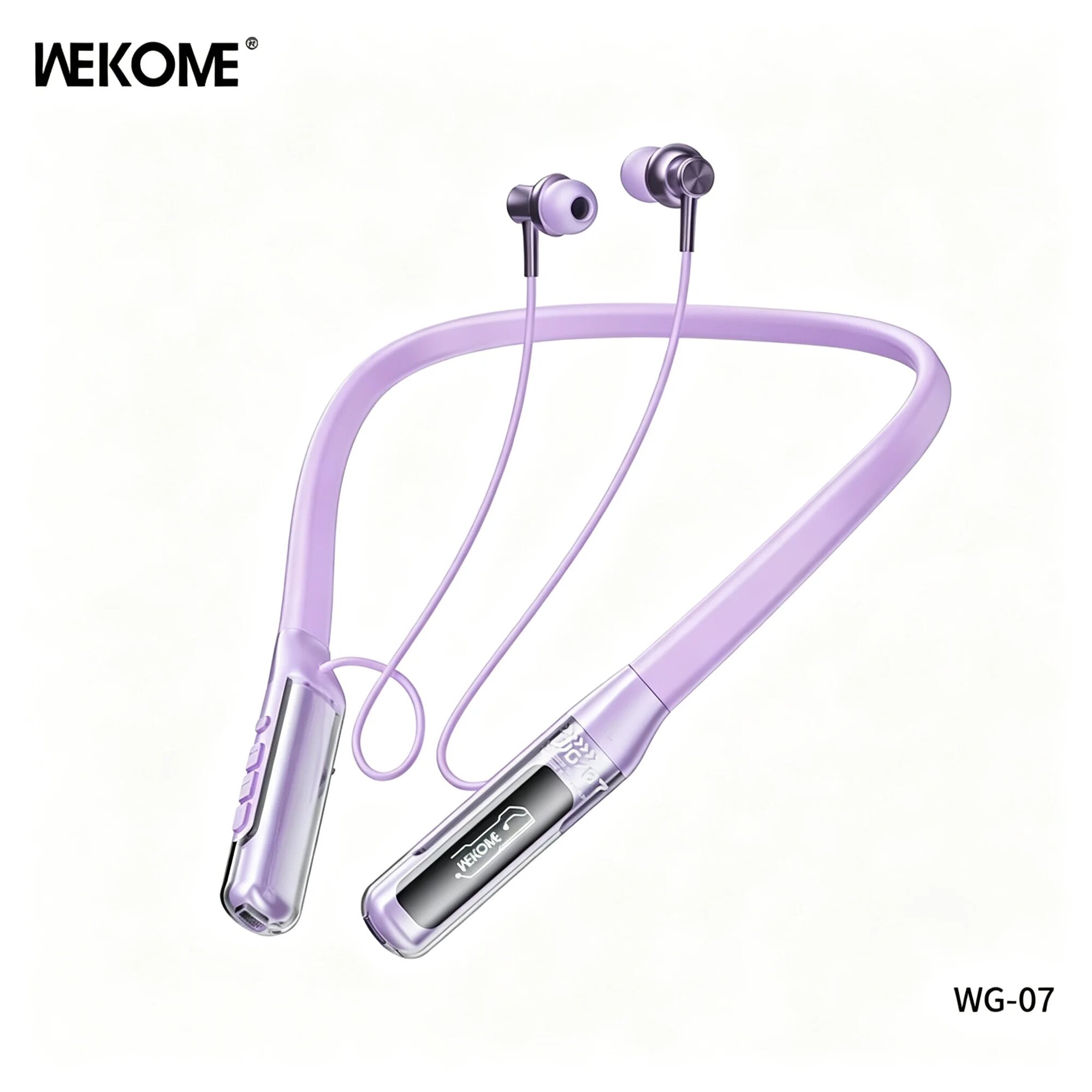 WEKOME Прозрачные Bluetooth-наушники WG 07 Фиолетовый, PURPLE