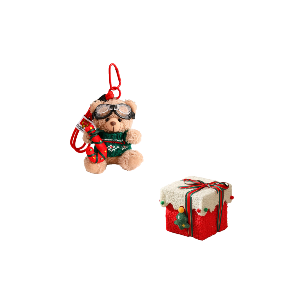 PANGXIEWANGGUO Рождественский Медведь Мягкая игрушка Шармы Длина тела 11 см 11cm