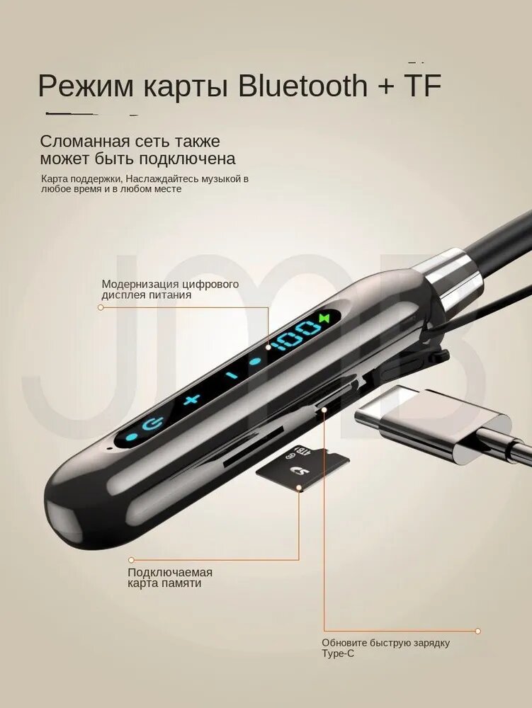 Cswur Bluetooth 5.3 гарнитура беспроводные наушники с картой памяти — фото 1