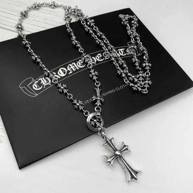 Chrome Hearts ожерелье — колье для шеи, романтичный блеск звездного эффекта, акцент на образ для вечера и подарка