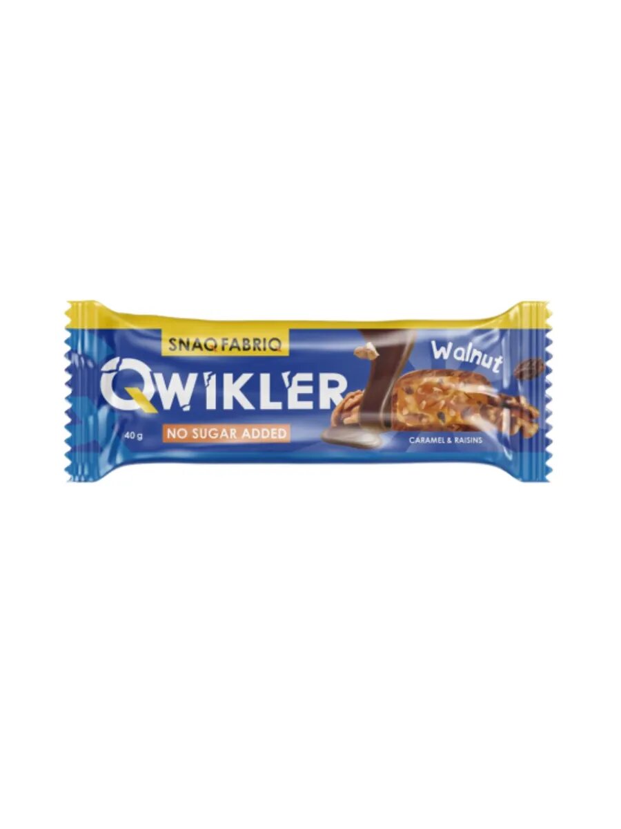SNAQ FABRIQ Батончик глазированный qwikler, грецкий орех карамель, 40 г