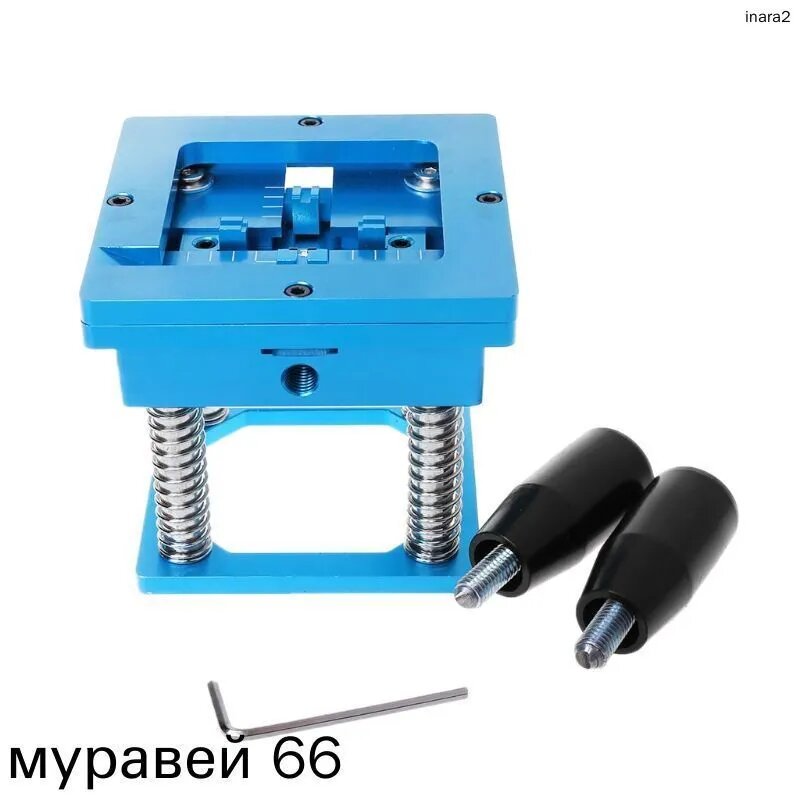 Синяя станция для реболлинга BGA с ручкой для зажима держателя шаблона диаметром 90 мм x