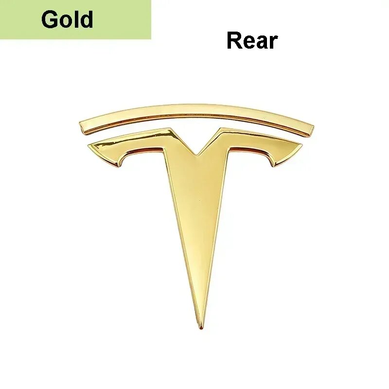 Для Tesla Model 3 Mode Y из цинкового сплава, наклейка с логотипом на передний Gold Rear, Model 3