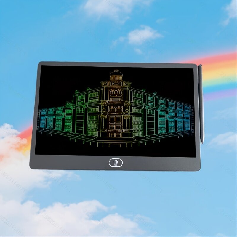 Большая LCD-доска для рисования, электронный планшет для письма и рисования для детей 3-8 лет, цветная рамка, ПВХ, чёрный цвет, модель 11
