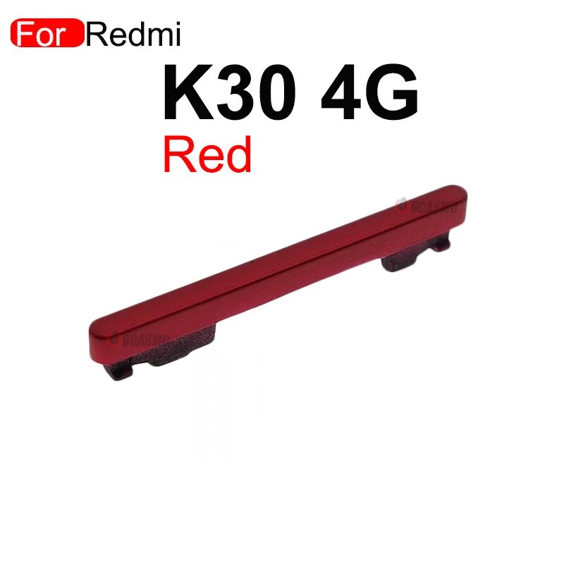 Для Redmi K30 4G 5G K20 Pro громкость вверх вниз включение и выключение Красный, Redmi K304G--Red