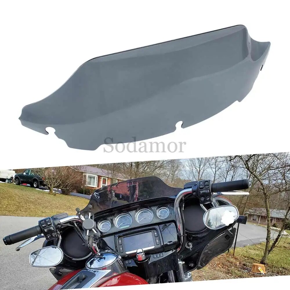 Ветровое стекло из ABS-пластика для Harley-Davidson Electra Glide, Street Glide, Ultra Limited, Tri Glide, Revival 2014-2023, дымчатое