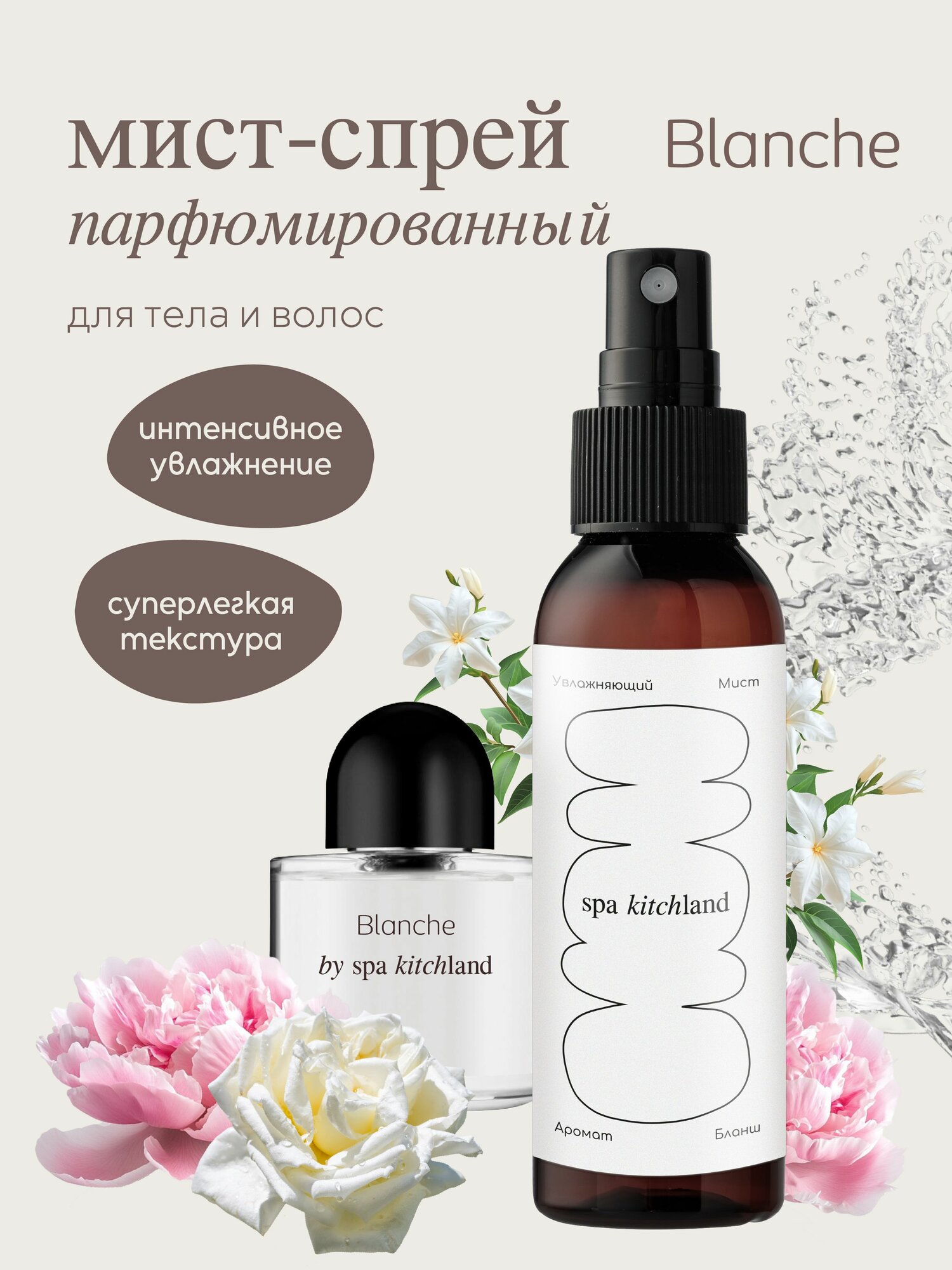 Спрей мист для волос и тела парфюмированный Blanche