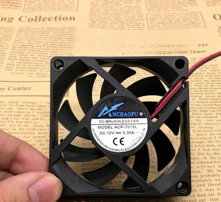 ANCHAOPU ACP-7015L DC12V 0.35A 7см 7015 2-проводной вентилятор охлаждения -