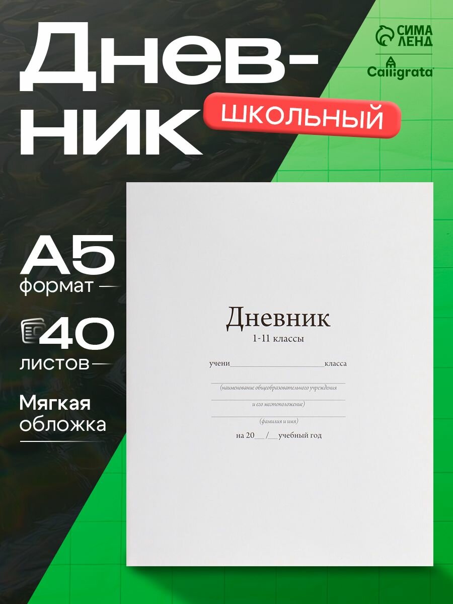 Дневник школьный, 1-11 класс мягкая обложка для 1-11 классов