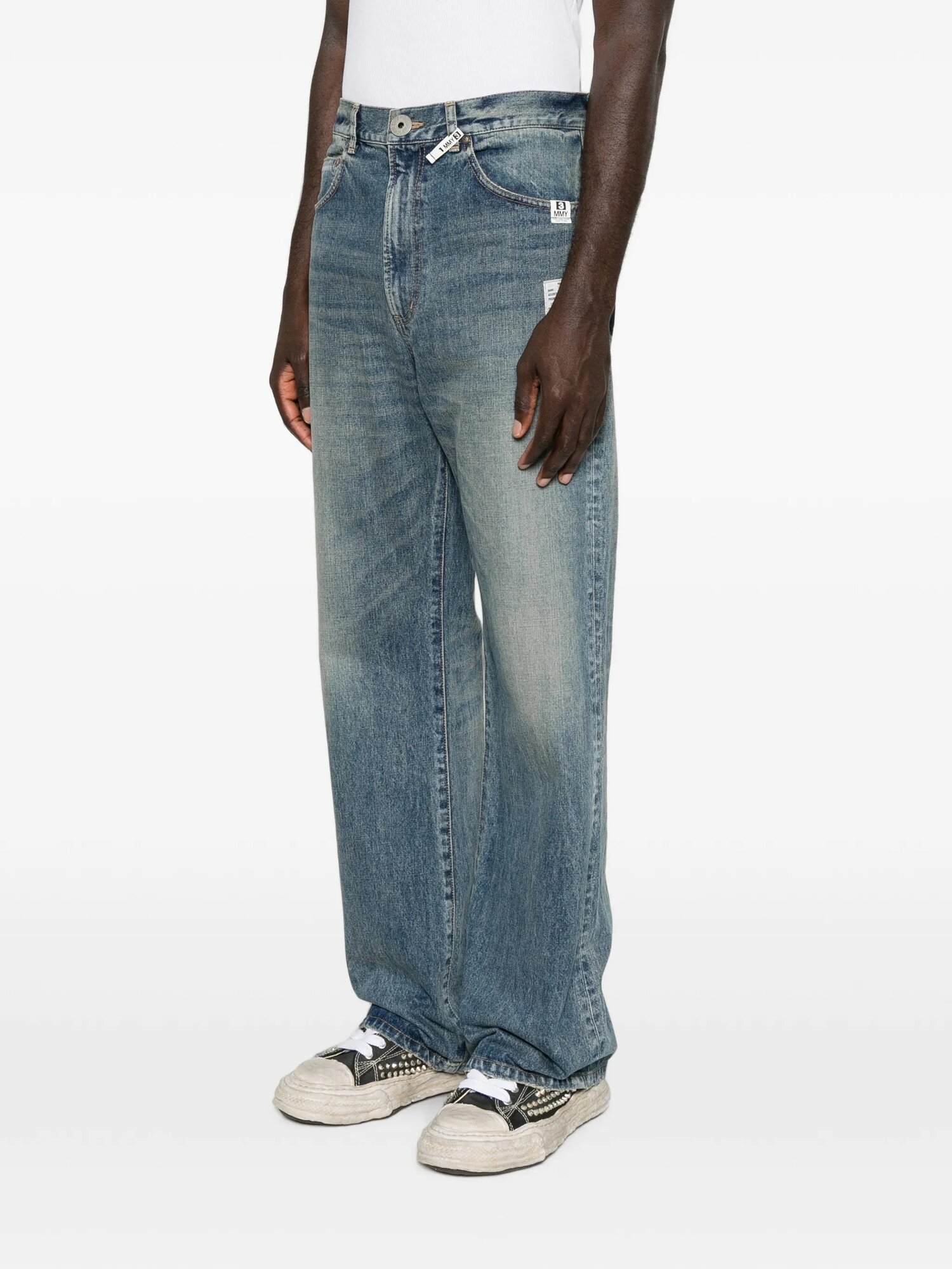 Джинсы MAISON MIHARA YASUHIRO Faded patchwork jeans, размер 50 — фото 1