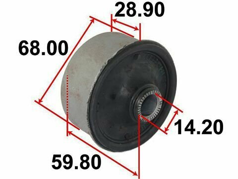 Сайлентблок задний переднего рычага AAMTO-1087 Tenacity для Toyota Altis (ZZE121, ZZE122), Corolla Axio, Fielder (NZE14#, ZZE14#); OEM 48655-12170