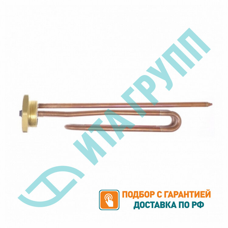 ТЭН 2,5кВт (2500Вт) RCT, резьбовой 42 мм для Ariston, De Luxe, Real, Thermex, под анод М6, 30259