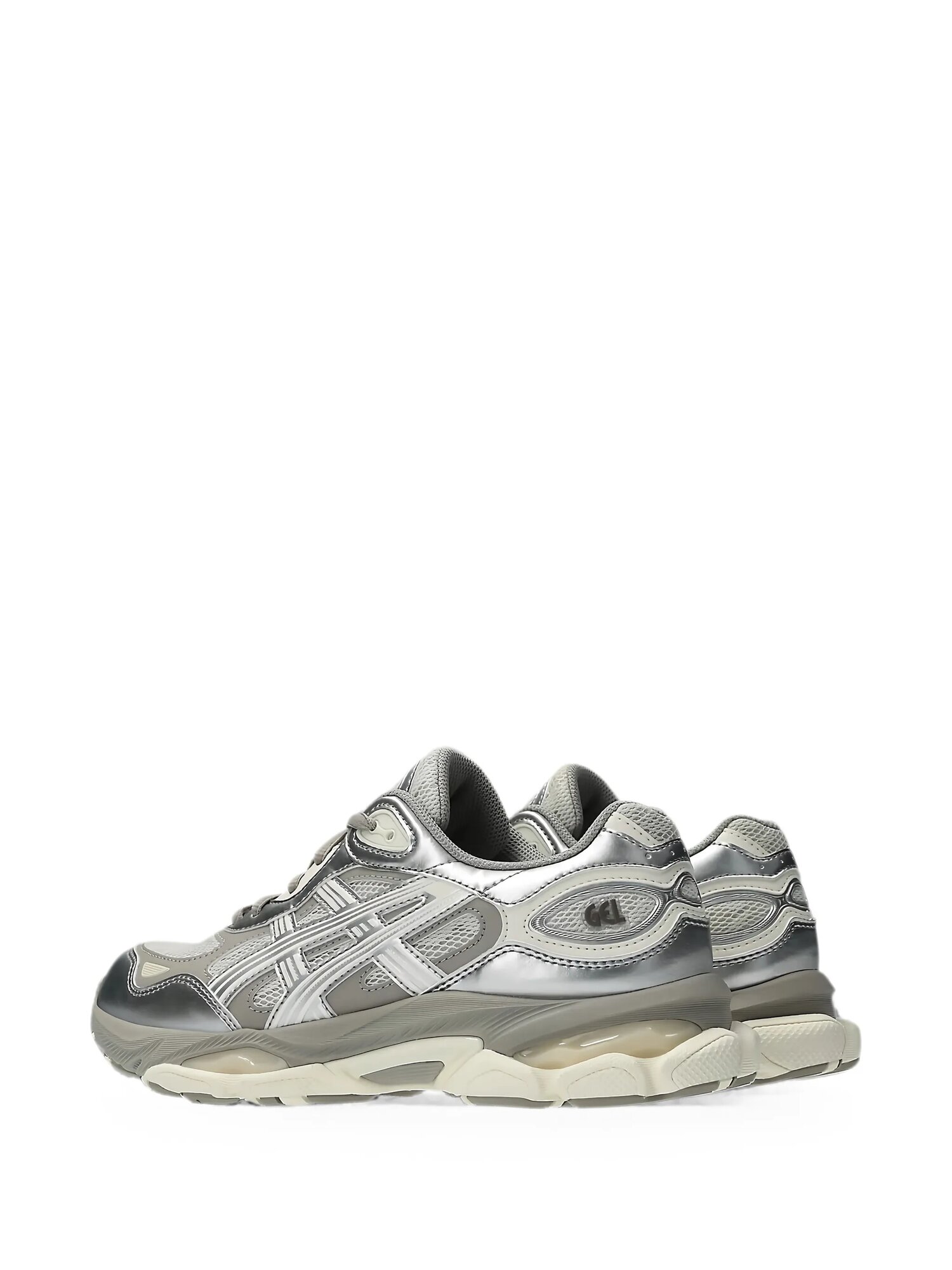 Кроссовки ASICS GEL-NYC 2.0 sneakers, размер 4.5 US, серебристый/красный — фото 1