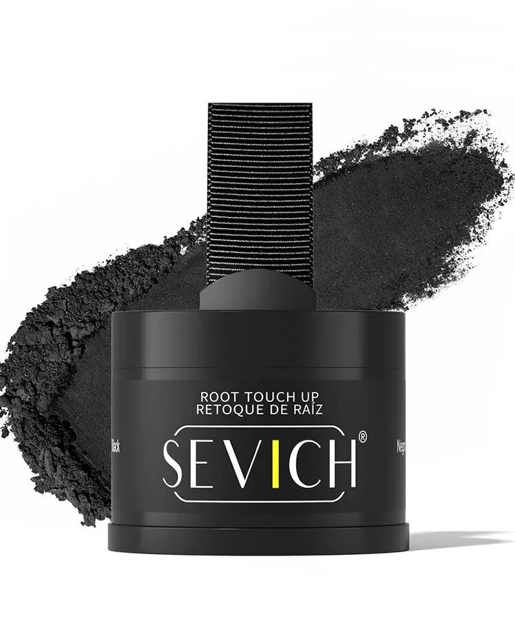 Пудра-загуститель для волос и бровей Sevich black (черный) 4 г