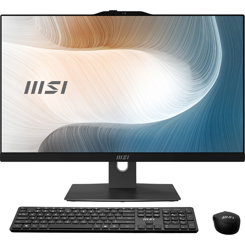 Моноблок/ Modern AM242P 1M-2418XRU 23.8"(1920x1080 IPS)/Intel Core 5 120U(1.4Ghz)/16384Mb/512PCISSDGb/noDVD/Int: Intel® Graphics/Cam/BT/WiFi/war 1y/4.65kg/Black/noOS + Wireless KB+M 9S6-AE0721-2418
