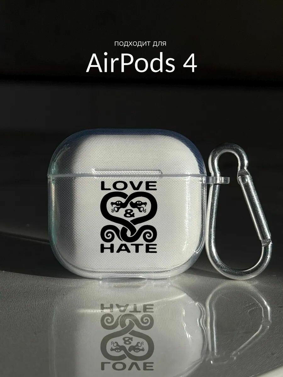 Чехол на AirPods 4 с надписью