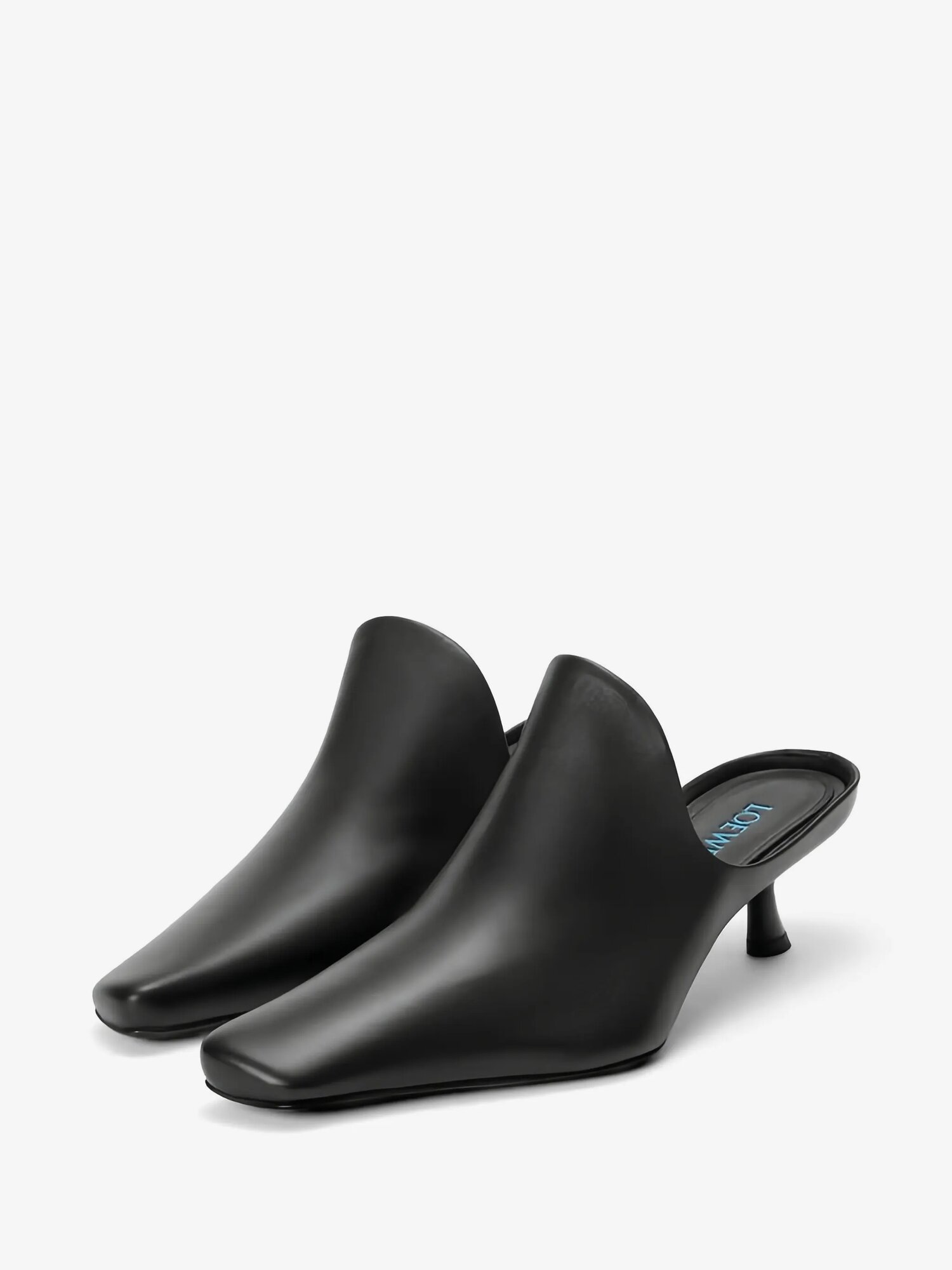 Мюли Loewe Pebble leather mules, размер 39, черный — фото 1