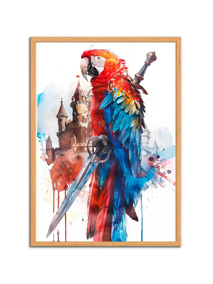 Рыцарь-птица Ара 3, Плакат 30x42см