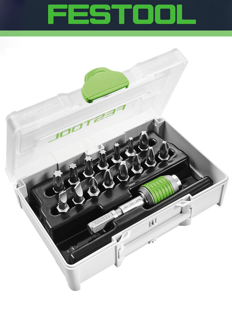 FESTOOL 205822 Набор бит SYS3 XXS CE-MX BHS 60, прочный и долговечный держатель для инструментов