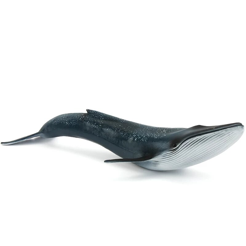 Реалистичная фигурка синего кита из твердого резина, декоративная морская игрушка 26x6 см, коллекционная серия