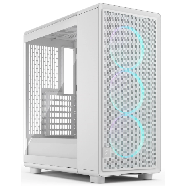 FD-C-EPO1A-05 no PSU Fractal Design Epoch TG RGB Clear Tint, Midi-Tower, 3x120mm ARGB, ATX, mATX, mITX, White