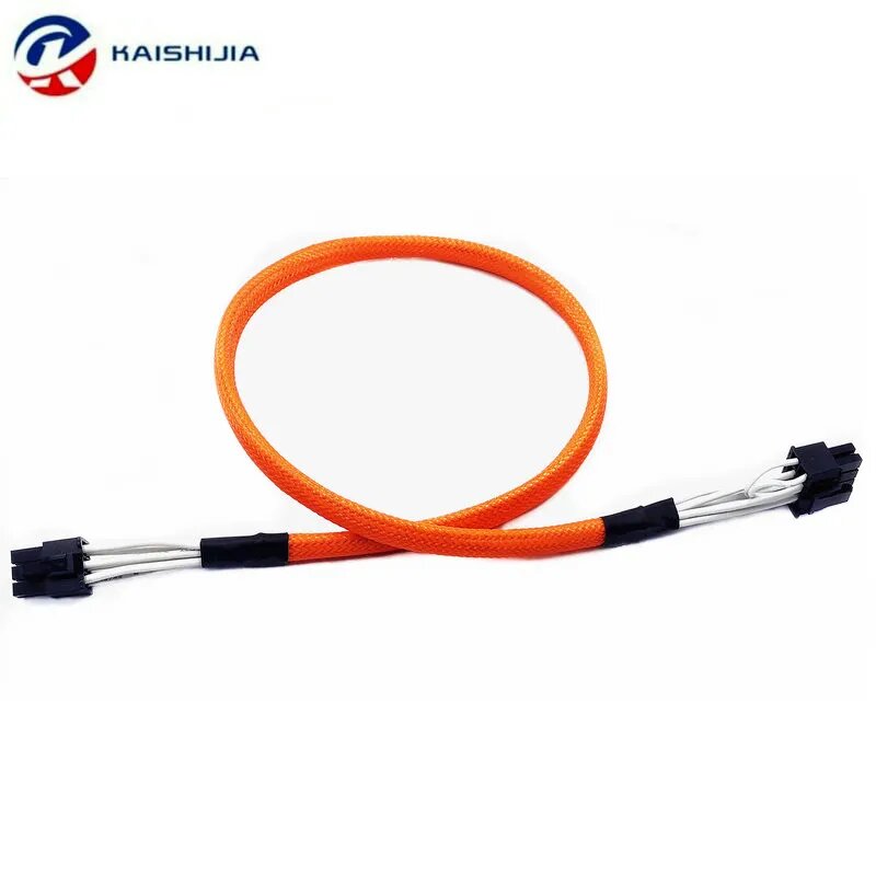 Кабель питания PCI-E 6+2 Pin SZKSJ 16AWG 50-100см Оранжевый, 30cm, Orange
