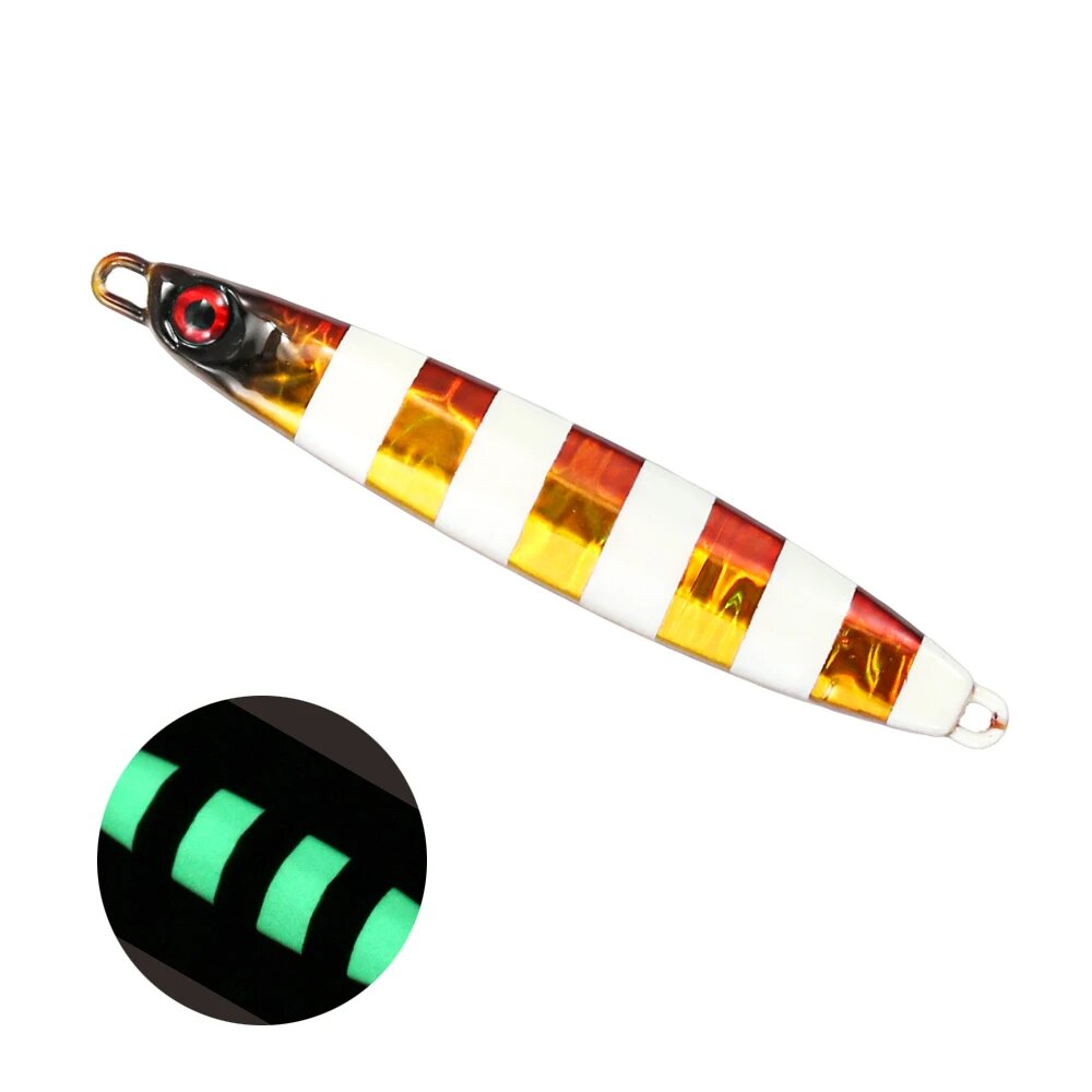 Металлическая приманка JIGGING PRO Colt Sniper 30г 40г светящаяся для морской 30g, Yellow Glow
