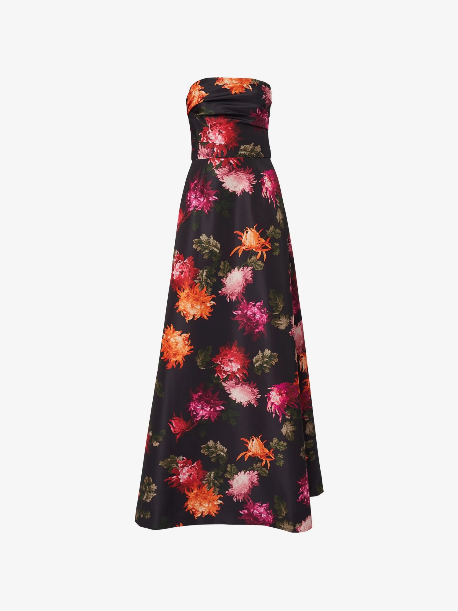 Платье CAROLINA HERRERA Chrysanthemum-print strapless maxi dress