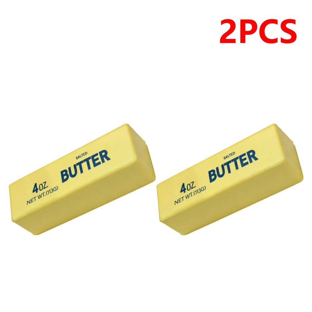Реалистичные антистресс игрушки-батончики сливочного масла Yellow 2PCS