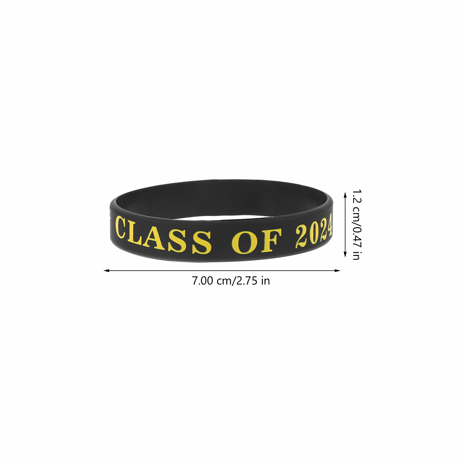 Браслет Силиконовый Class Of 2024 Праздничный Аксессуар 10 Штук Размер 7.00X7.00X1.20Cm