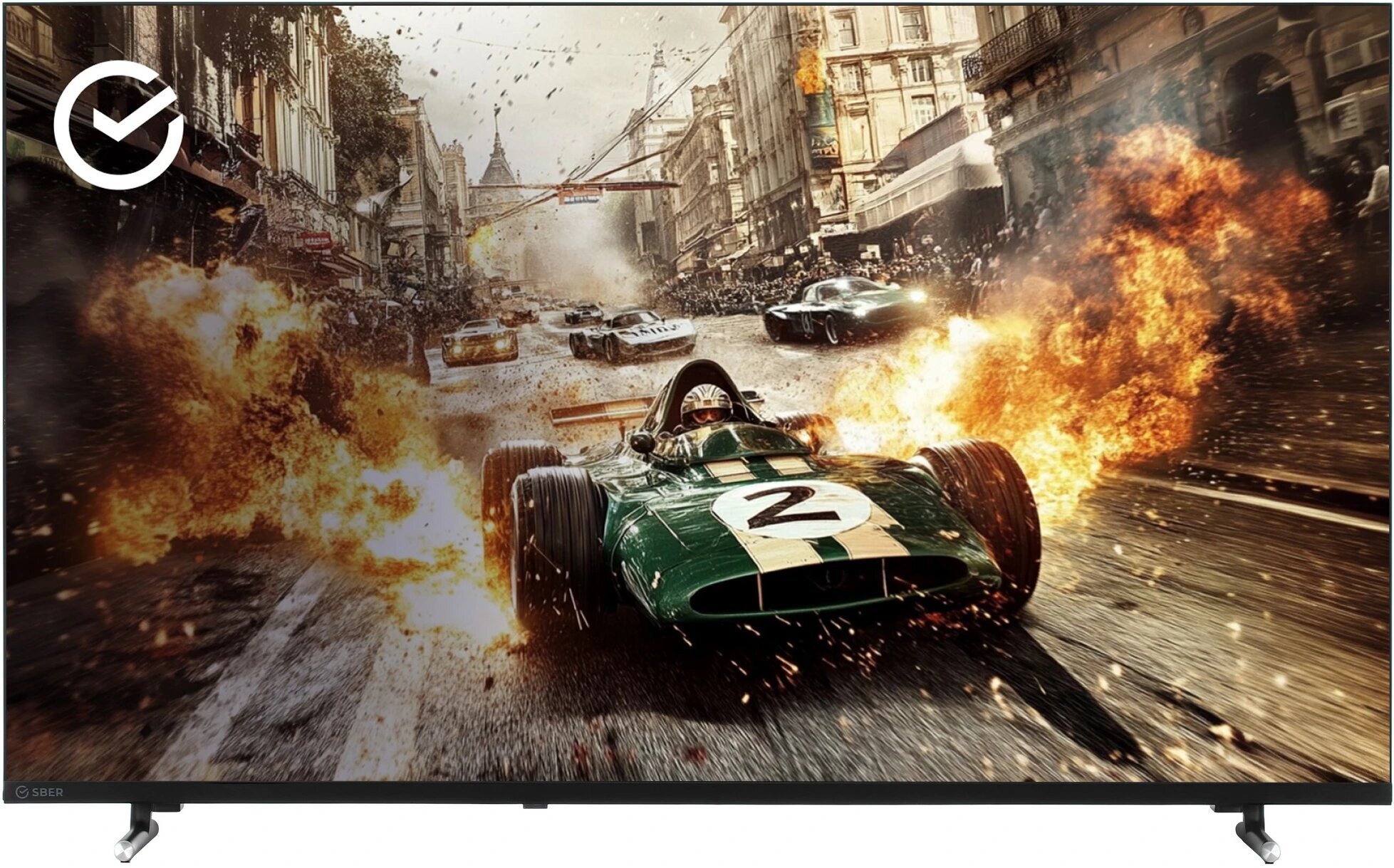 43" (109 см) Телевизор Sber SDX-43U4124, черный (D